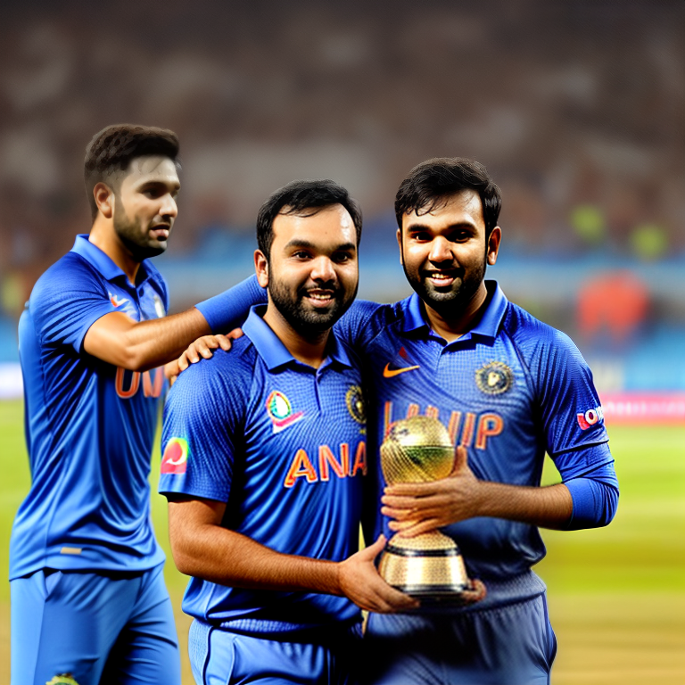 Rohit Sharma lifted 2023 world cup trophy