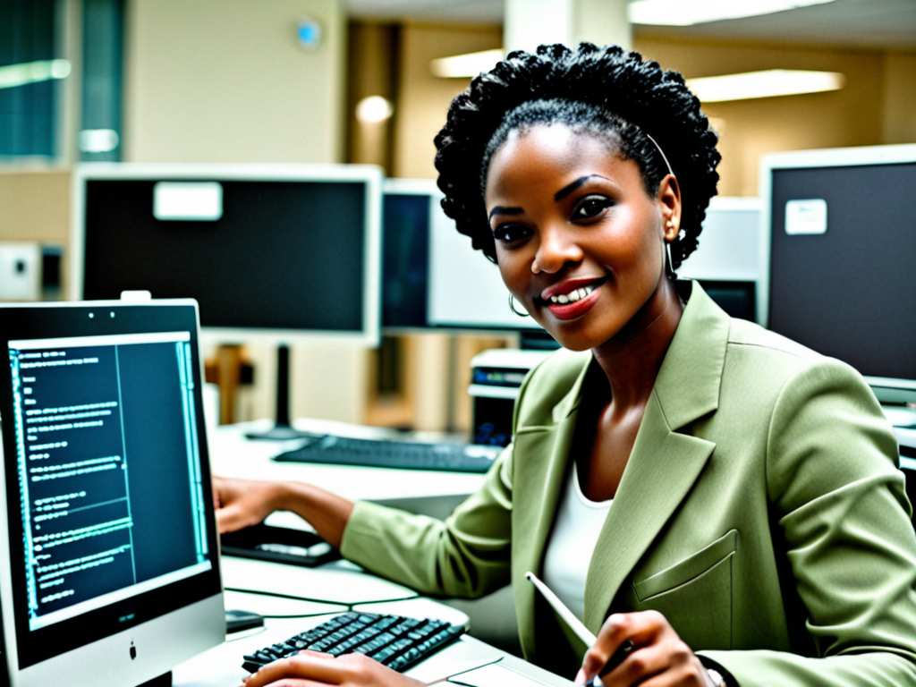Black female IT engineers working