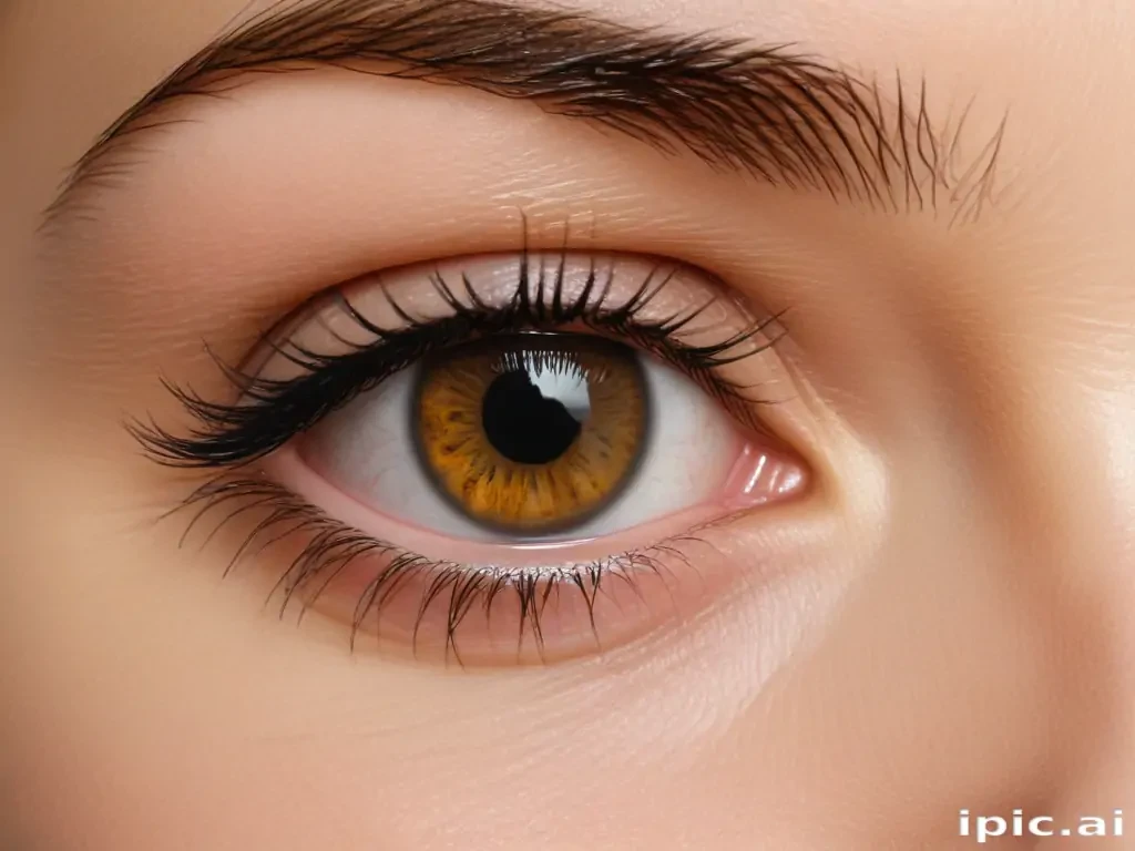 A Close-Up of a Beautiful Human Eye with Captivating Details and Colors