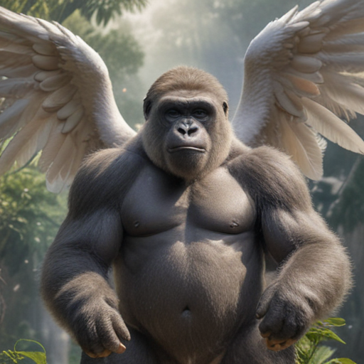 harambe as a angel