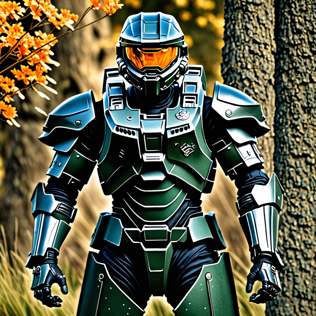 Master chief as a black samurai
