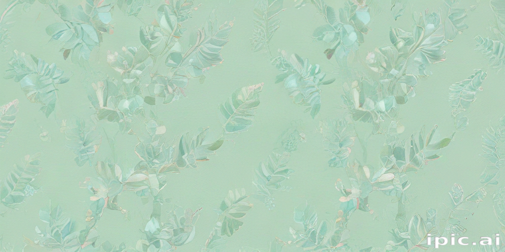 Soft Green Background Featuring Delicate Leaves in a Serene Pattern