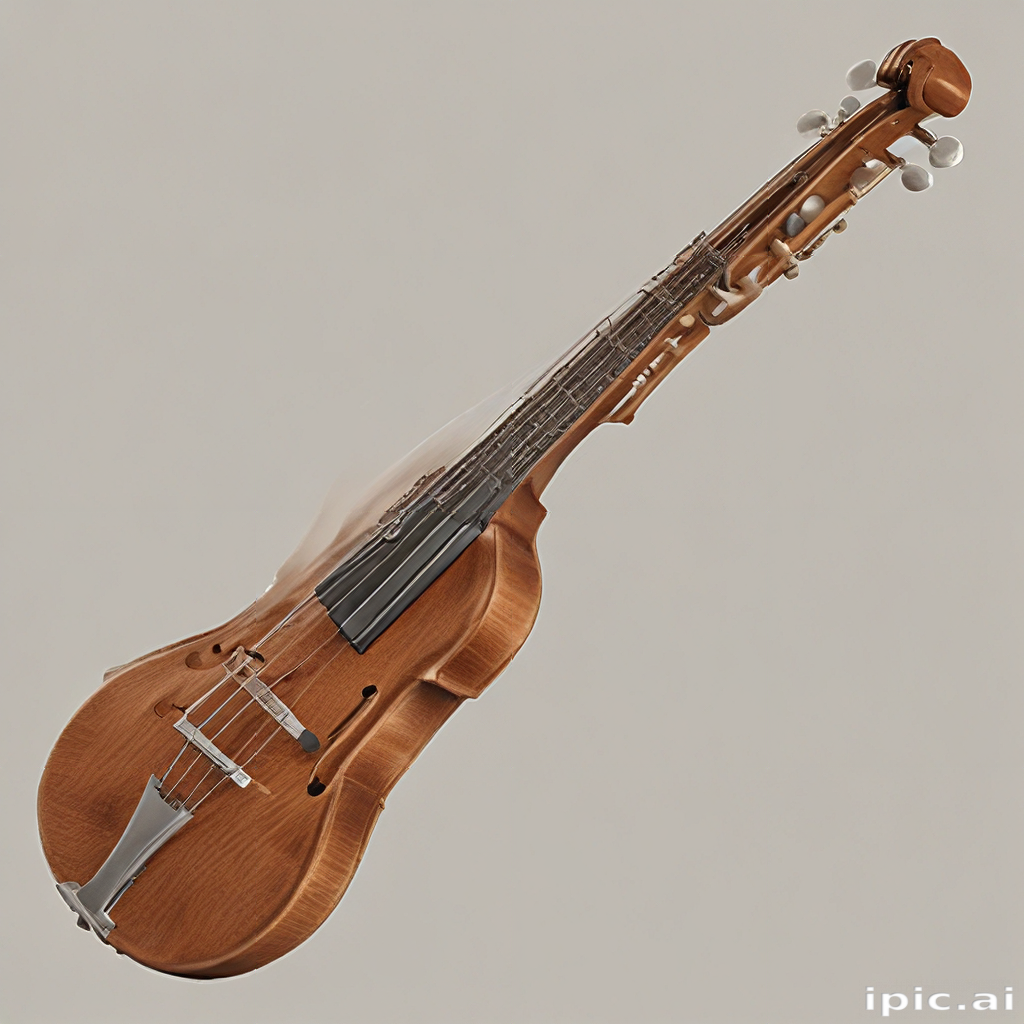 Beautifully Crafted Wooden String Instrument Showcasing Intricate ...