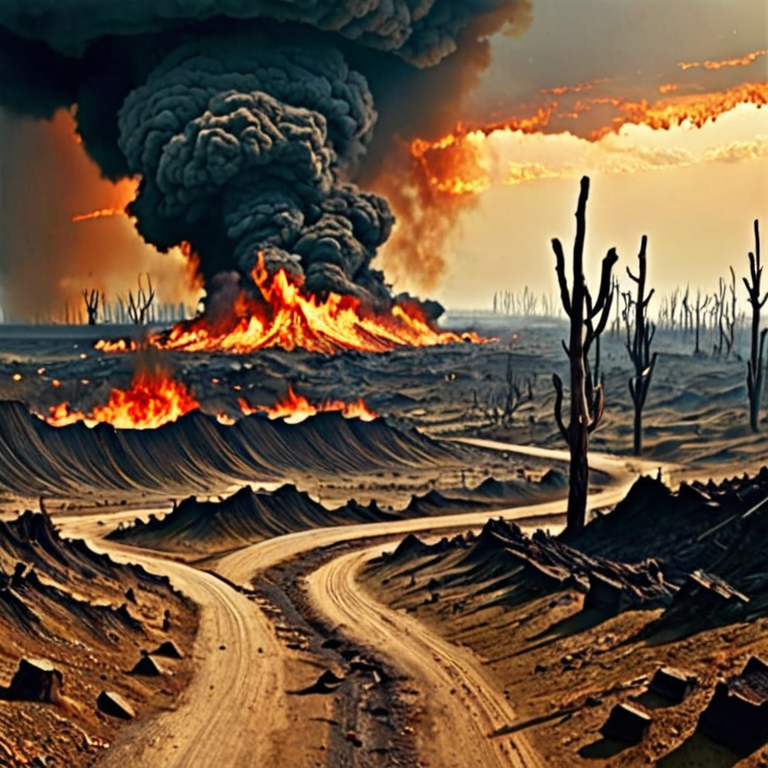 scorched earth apocalypse surreal art