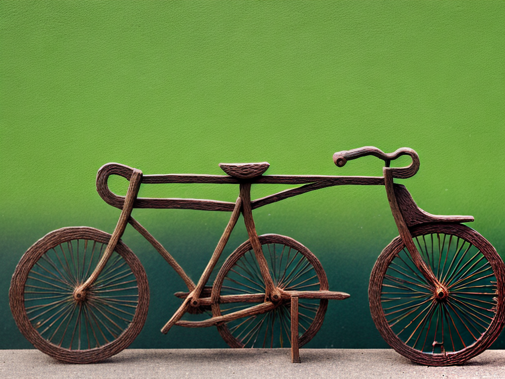 Carved medieval bicycle