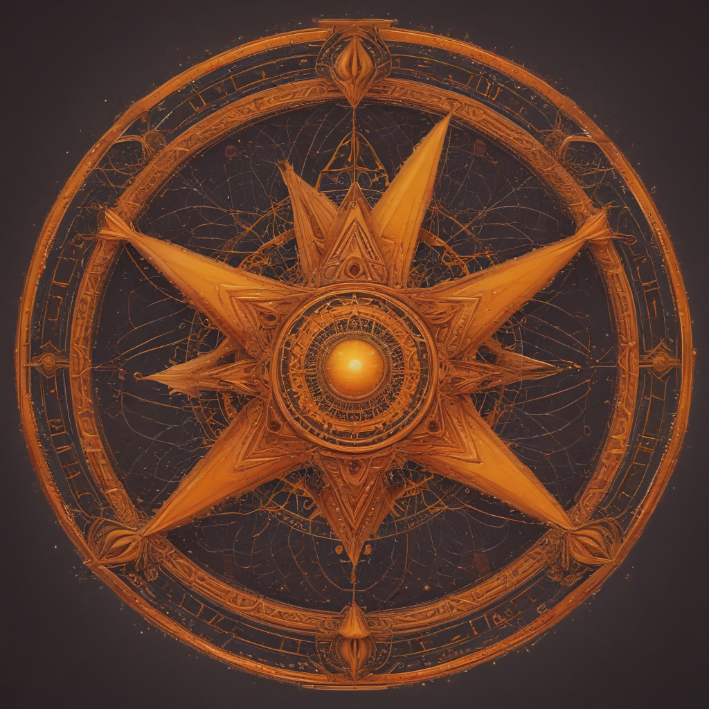 nice and big ufo, using sacred geometry and oranges colors