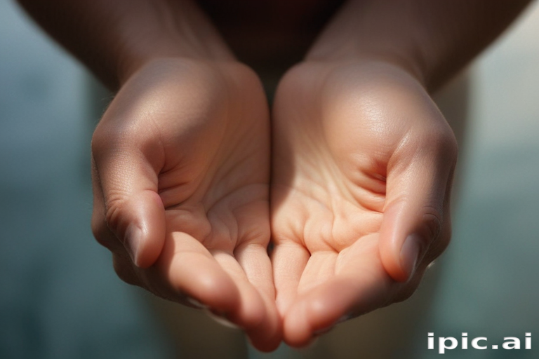 Two Open Hands Reaching Out, Symbolizing Connection and Generosity