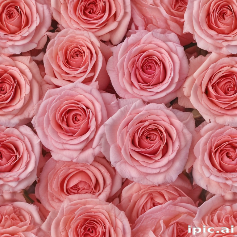 A Beautiful Arrangement of Soft Pink Roses in Full Bloom.