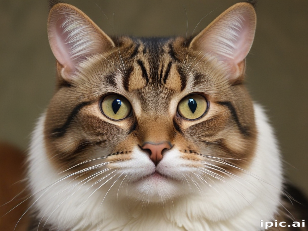 A Beautiful Domestic Cat with Striking Features and Captivating Eyes