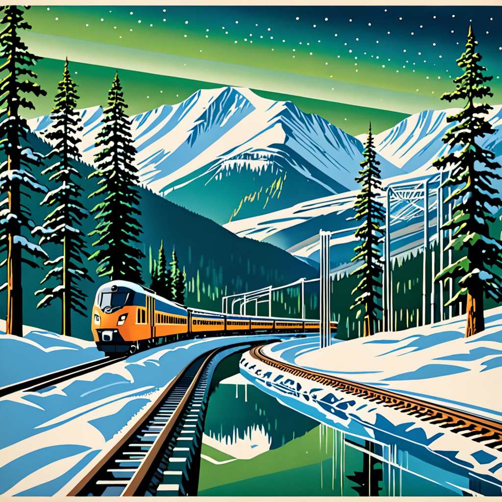 art deco streamline railway corporation poster modern highspeed train ...