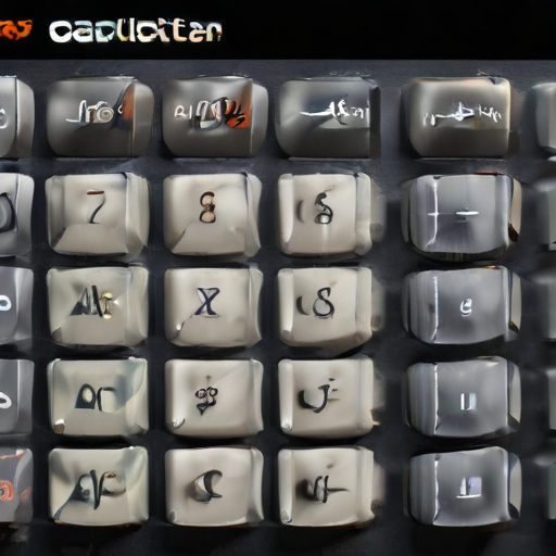 An Abstract Representation of a Keyboard with Unusual, Distorted Characters