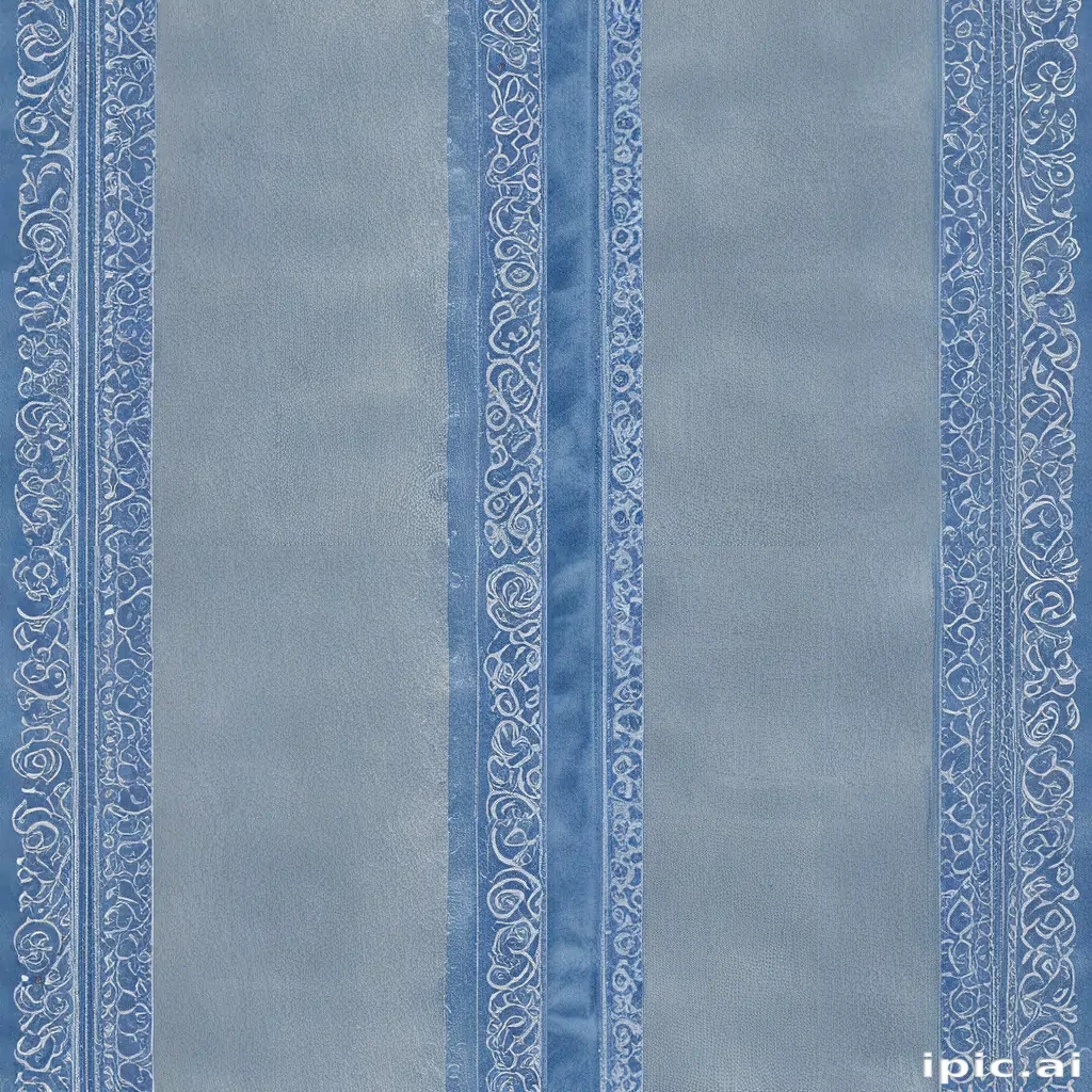 Elegant Blue Textured Wallpaper with Intricate Floral Borders and Patterns.