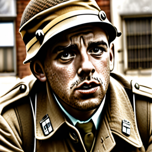 Man with shell shock having world war 2 flashbacks