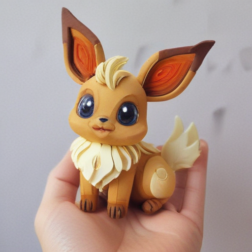 paper quilling eevee pokemon complex cute