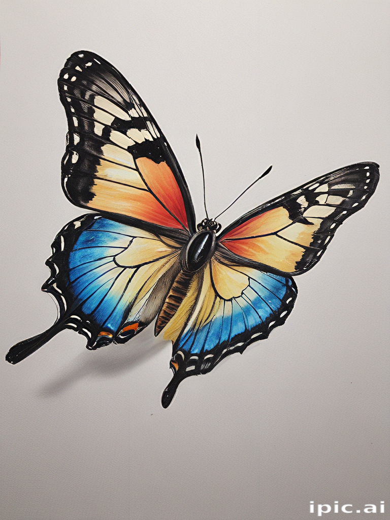 Stunningly Realistic Butterfly Artwork with Vibrant Colors and ...