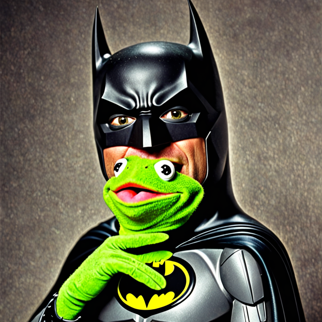 batman sucking kermit