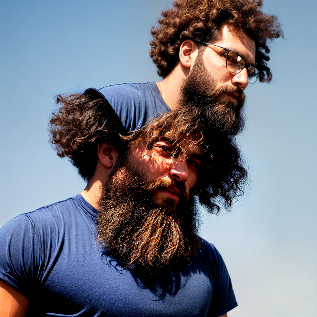 Guy with short curly beard