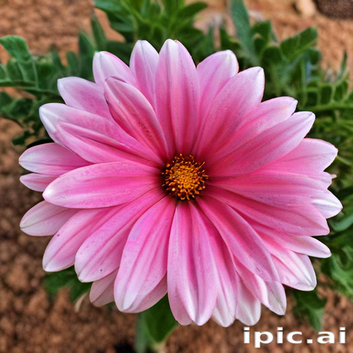 A Beautiful Pink Flower Blooming Brightly Under the Sunlight in Nature.