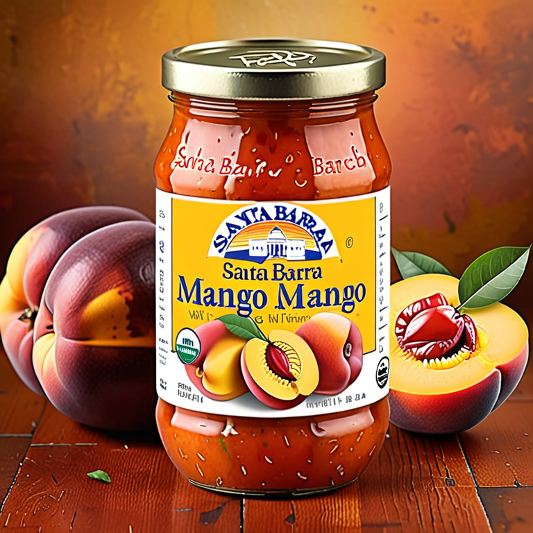Delicious Santa Barra Mango Mango Jam with Juicy Peaches Inside