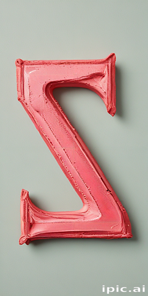 Artistic Representation of the Letter Z Formed with Textured Paint