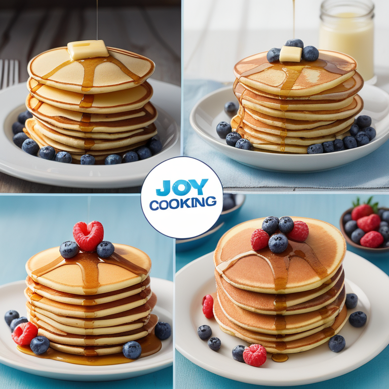 Delicious Stack of Fluffy Pancakes Topped with Fresh Berries and Maple ...