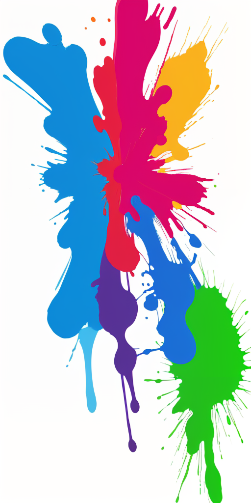 Abstract Vibrant Color Splash Creating Dynamic Flow of Artistic Expression