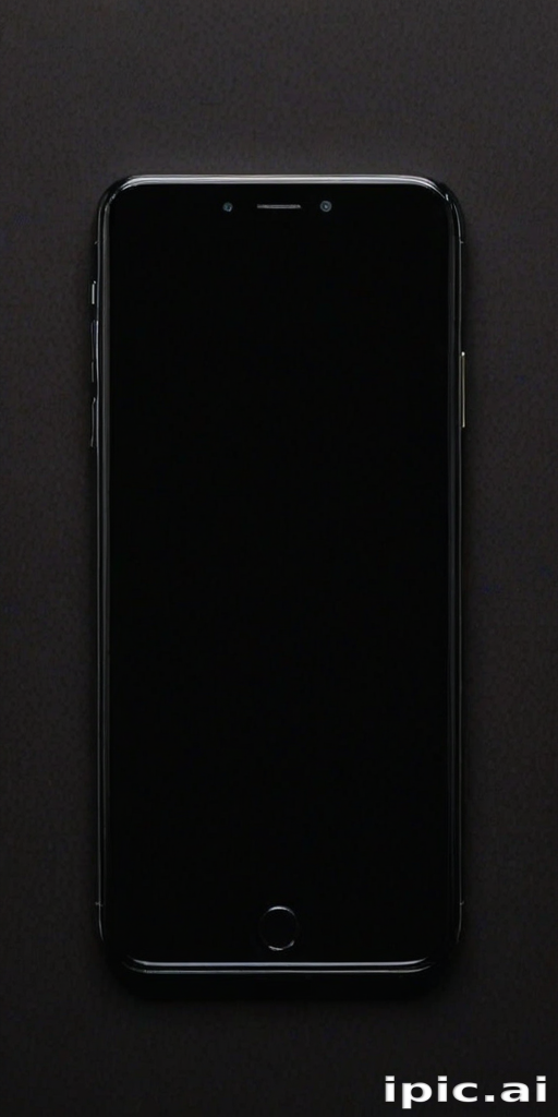 An Elegant Black Smartphone Displaying a Completely Dark Screen Background