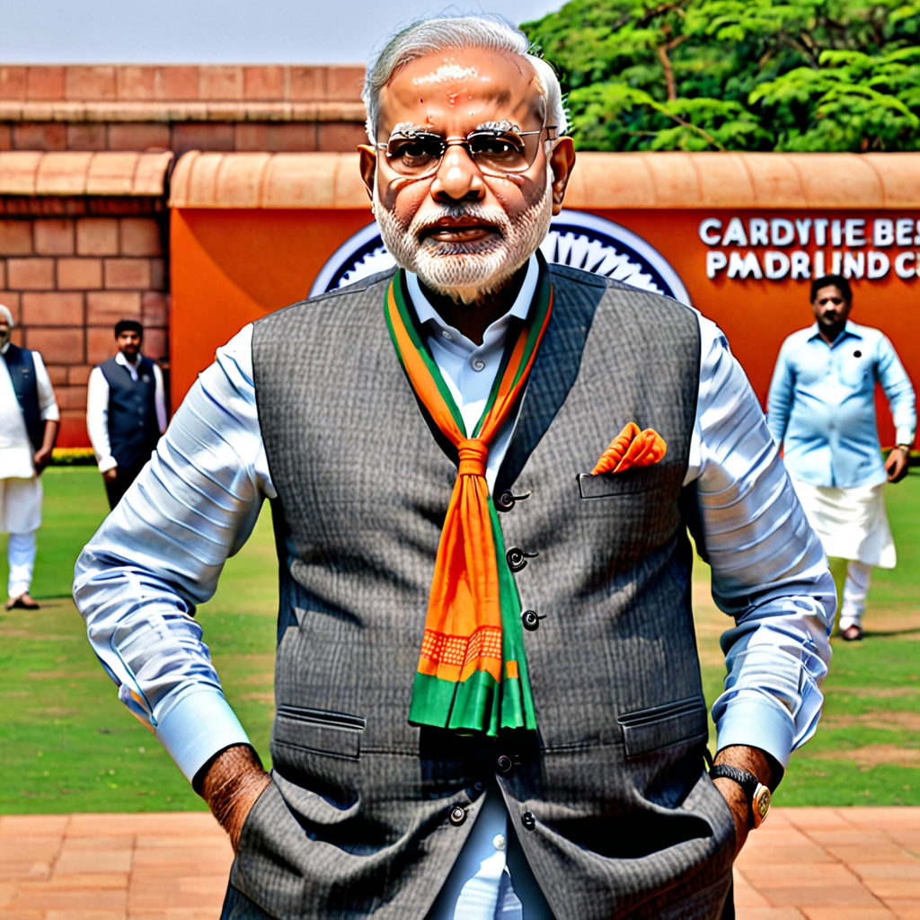 Ram Ji standing near narendra modi