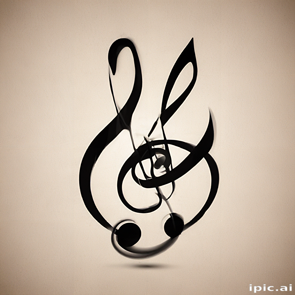 Whimsical Musical Notes Dancing in Harmony Against a Soft Background