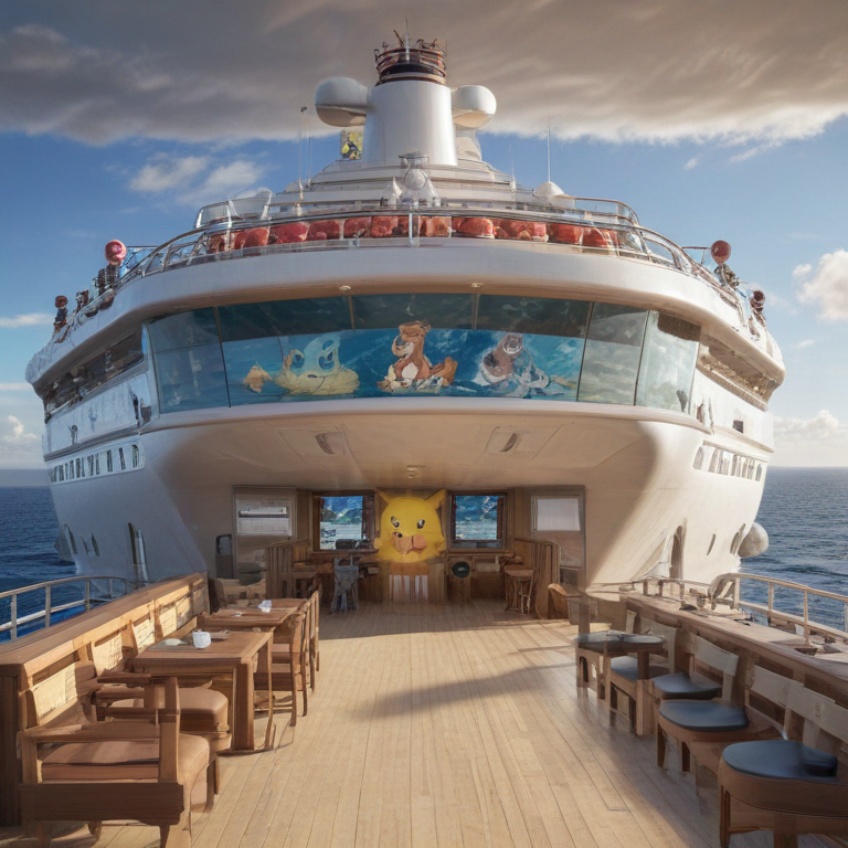 cruise ship with pokemon design