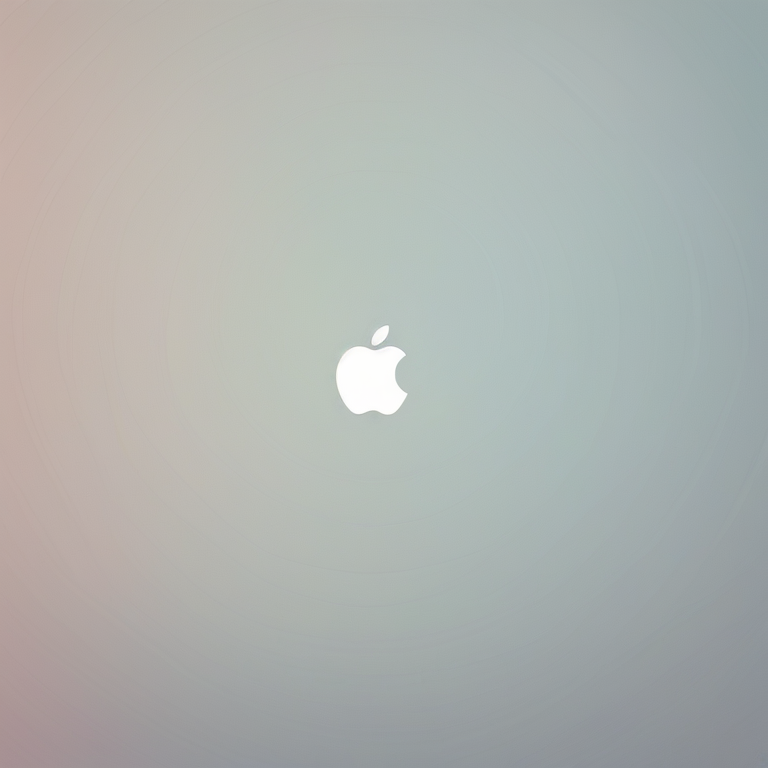 Minimalist Apple Logo Against a Soft, Gradient Background of Colors