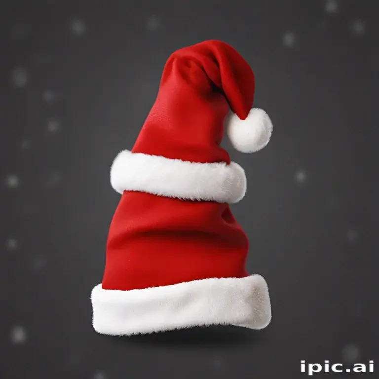 Festive Red Santa Hat with White Fur Trim for Holiday Celebrations