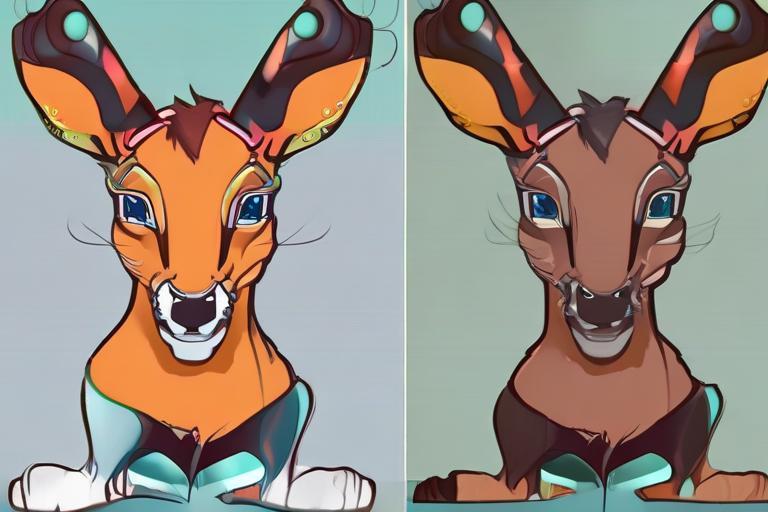 Bambi dear with a human muscley body but with hooves