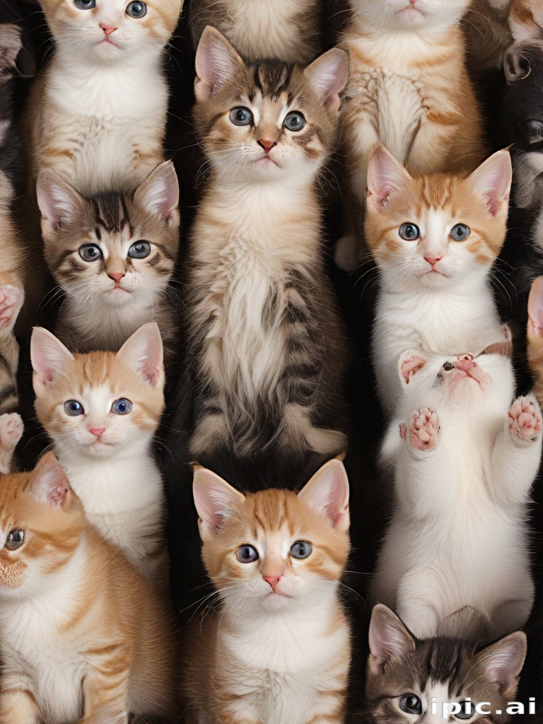 A Playful Gathering of Adorable Kittens Showcasing Their Unique ...