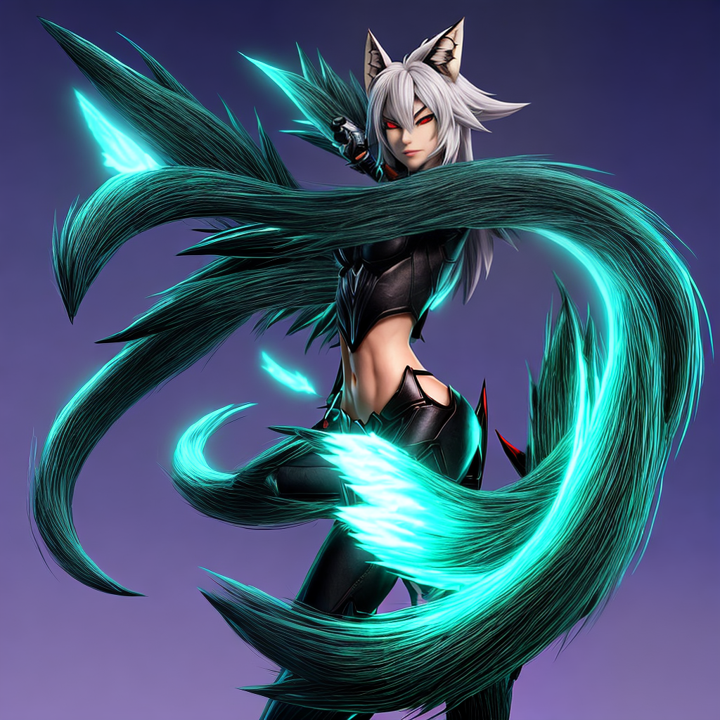 AI Nightmare Nine Tail Fox furry waifu filled