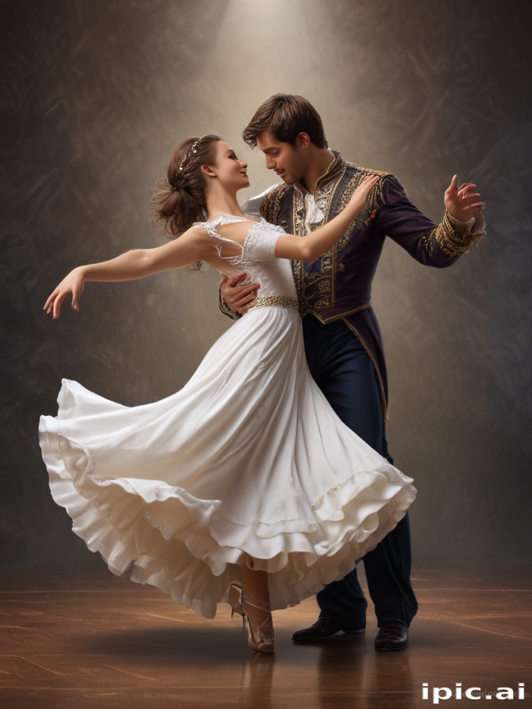 Elegant Dance Performance Capturing the Grace of a Romantic Couple
