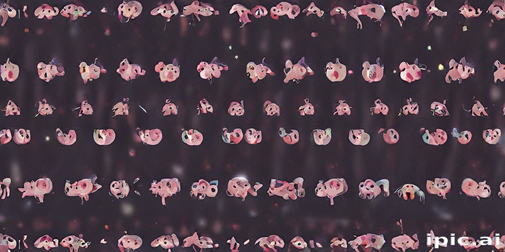 A Colorful Array of Playful Cartoon Characters in Various Poses and ...