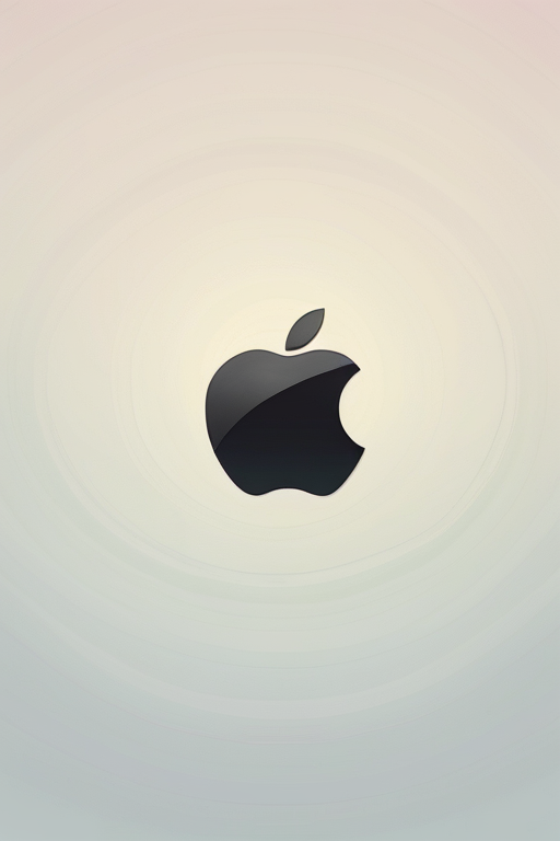 Stylized Apple Logo Set Against a Soft, Subtle Background Gradient