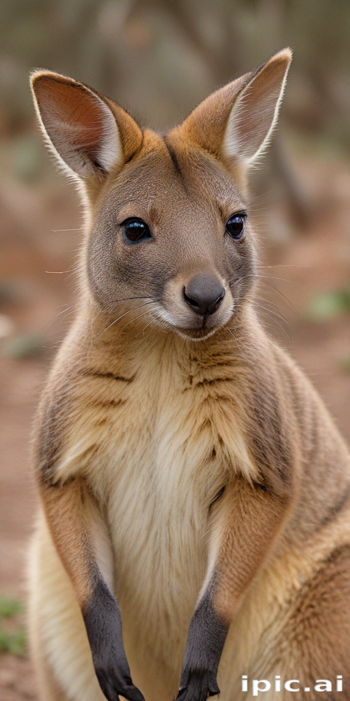 Close-Up Portrait of a Beautiful Kangaroo in Its Natural Habitat