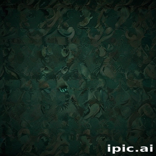 Intricate Textured Patterns with Deep Green Tones and Subtle Depths