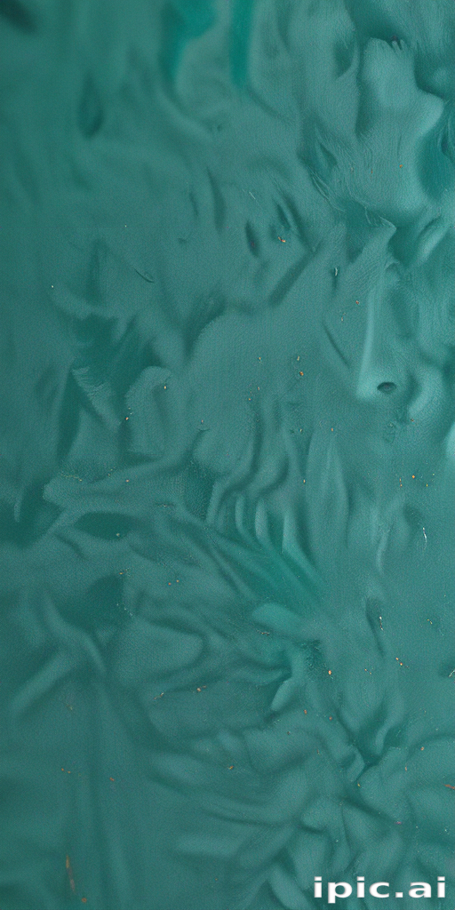 Textured Surface with Rich Teal Color and Subtle Organic Patterns