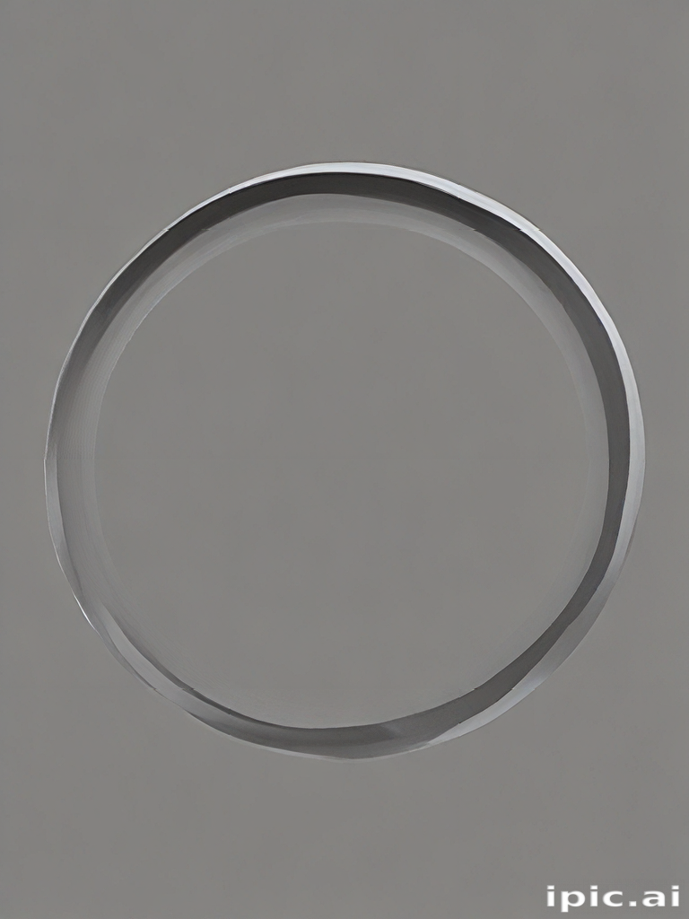 Elegant Circular Frame with a Smooth, Reflective Surface for Art Display