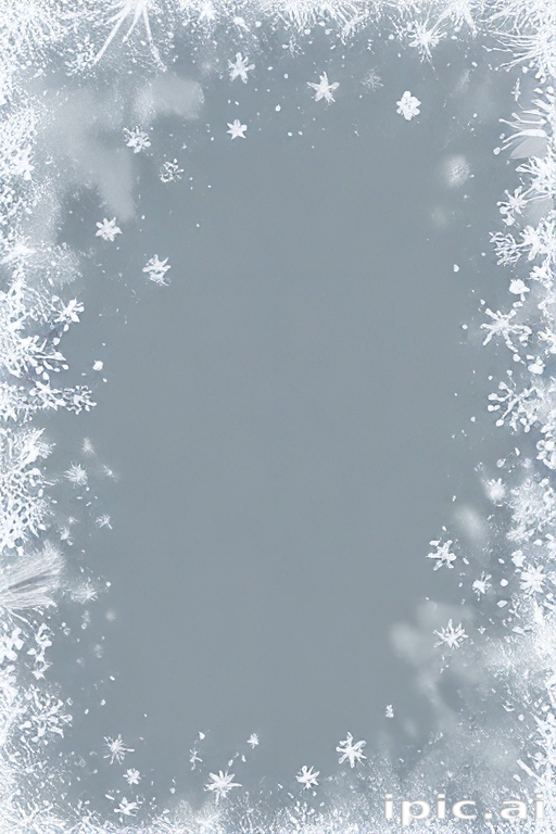 Winter Wonderland: A Beautiful Frosty Frame Adorned with Snowflakes