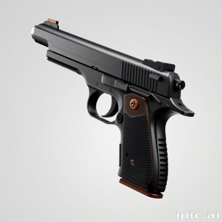 Stylish Modern Handgun Design Featuring Sleek Lines and Textured Grip