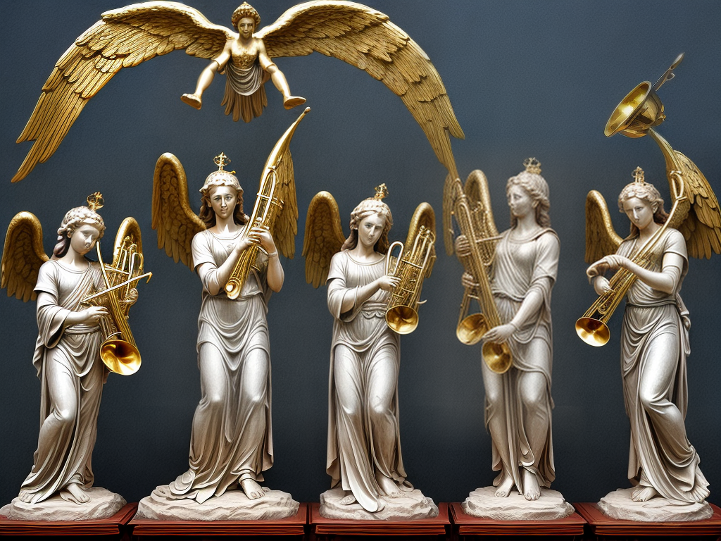 trumpets that the three angels are about to blow