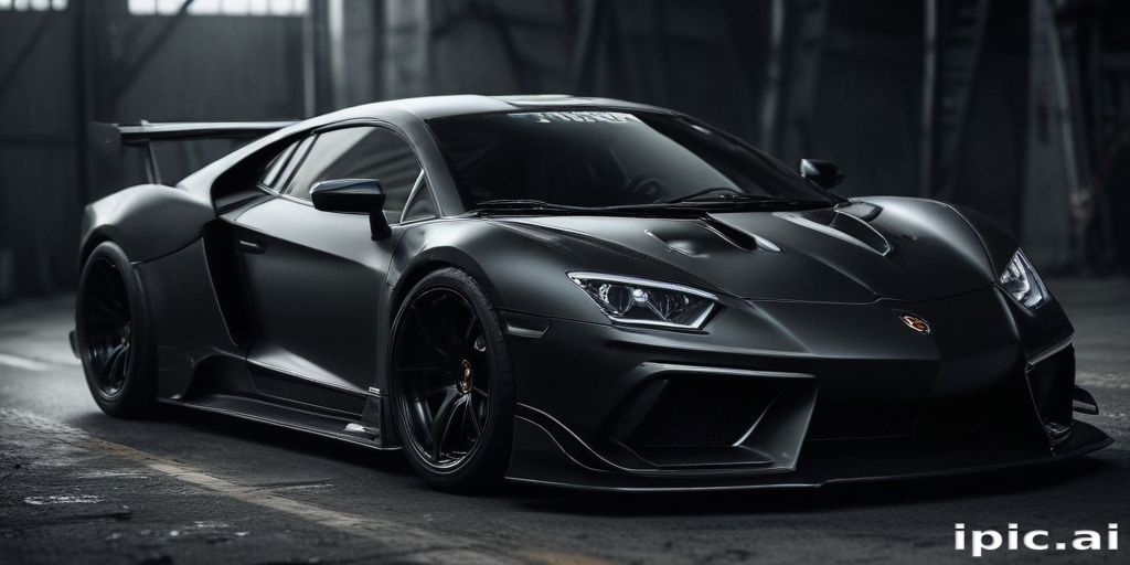 Stunning Black Supercar Showcasing Sleek Design and Powerful ...