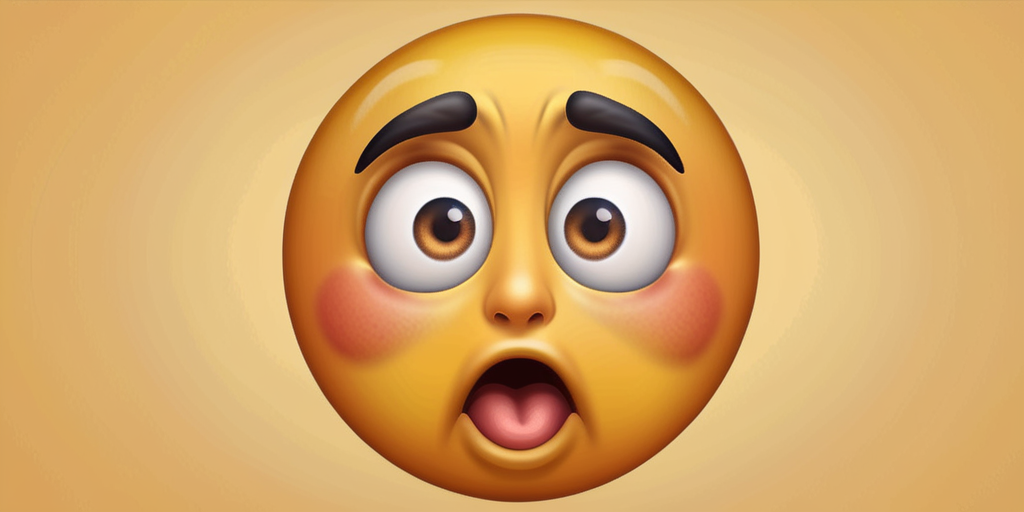 Surprised Emoji Expressing Shock and Awe with Big Eyes and Open Mouth