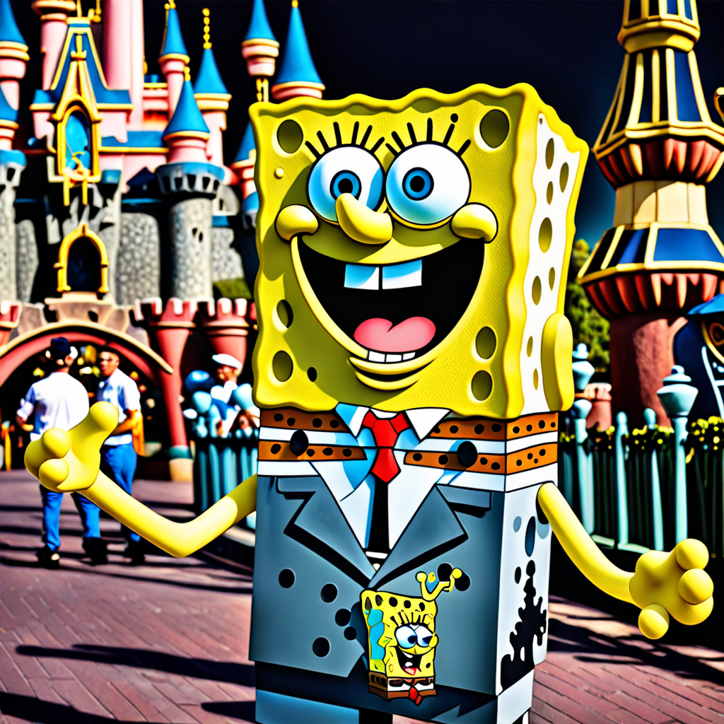 SpongeBob visits Disneyland