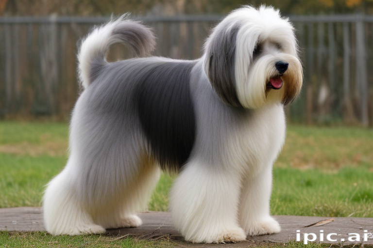 A Playful and Beautiful Dog with Unique Coat Colors in Nature.