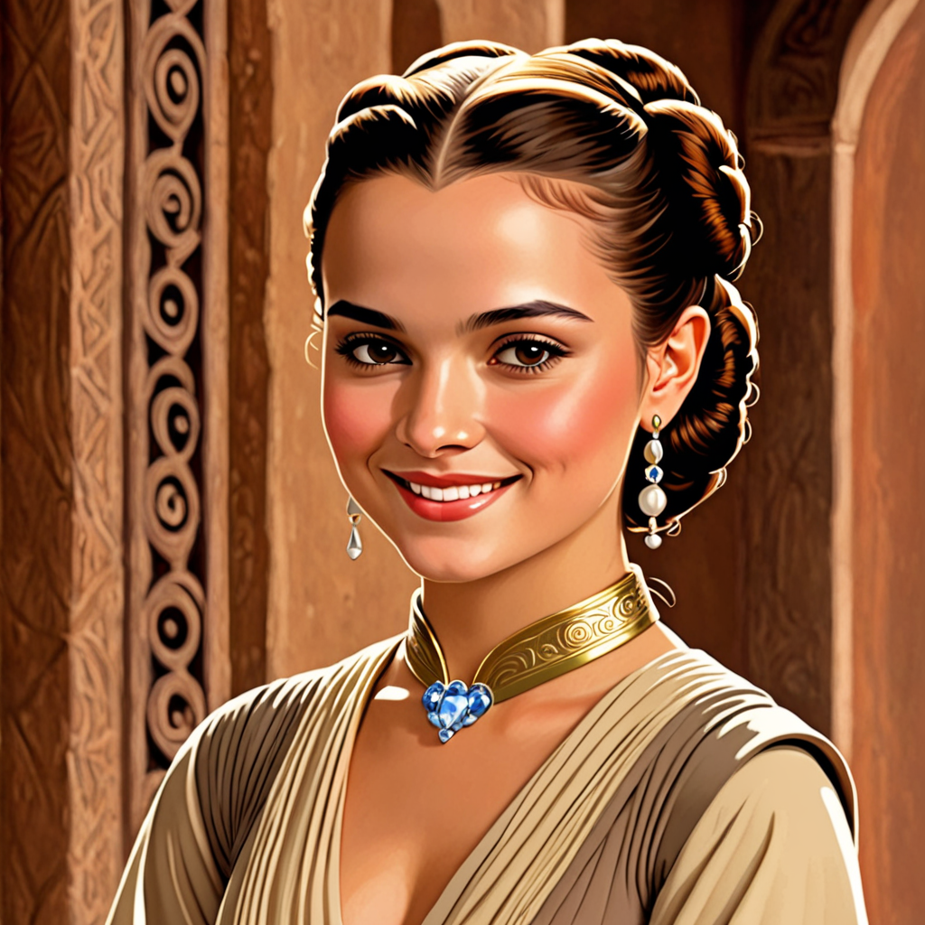 Padme cartoon smile love